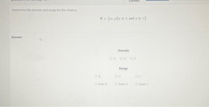 Solved Determine the domain and range for the relation. \\[ | Chegg.com