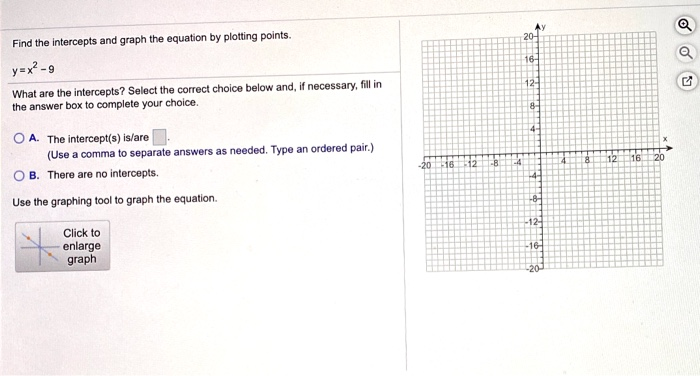 Solved 20- 16 Find the intercepts and graph the equation by | Chegg.com
