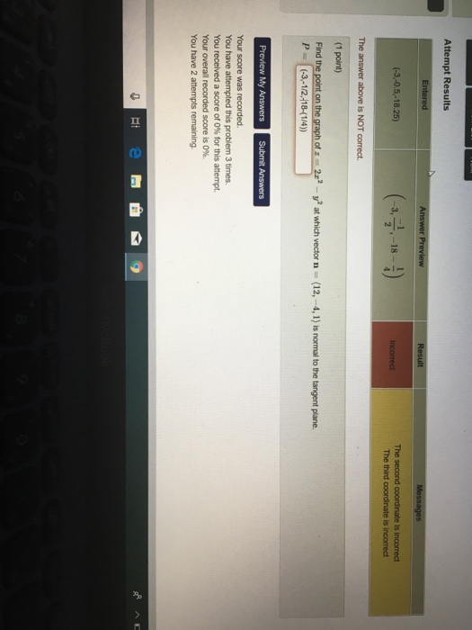Solved Attempt Results Entered Answer Preview Result | Chegg.com