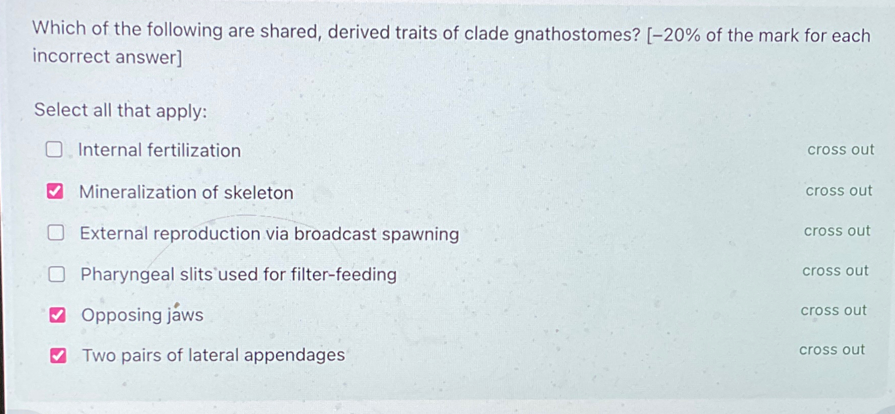 Solved Which of the following are shared, derived traits of | Chegg.com