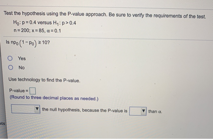 Solved Test the hypothesis using the P-value approach. Be | Chegg.com
