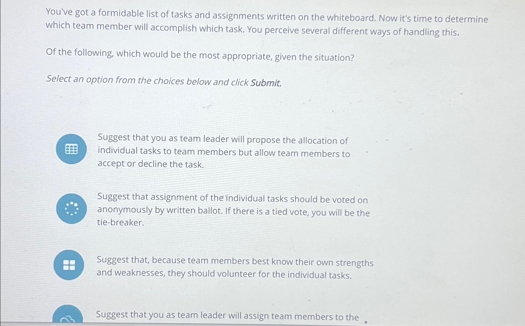 Solved You've got a formidable list of tasks and assignments | Chegg.com