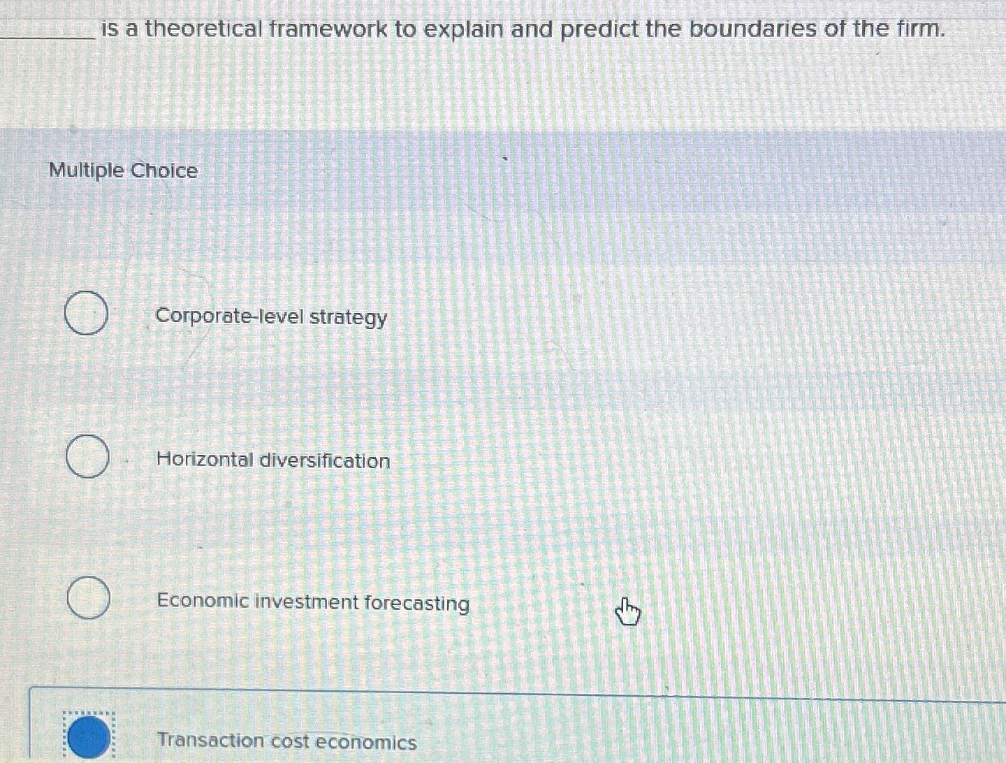 Solved is a theoretical framework to explain and predict the | Chegg.com