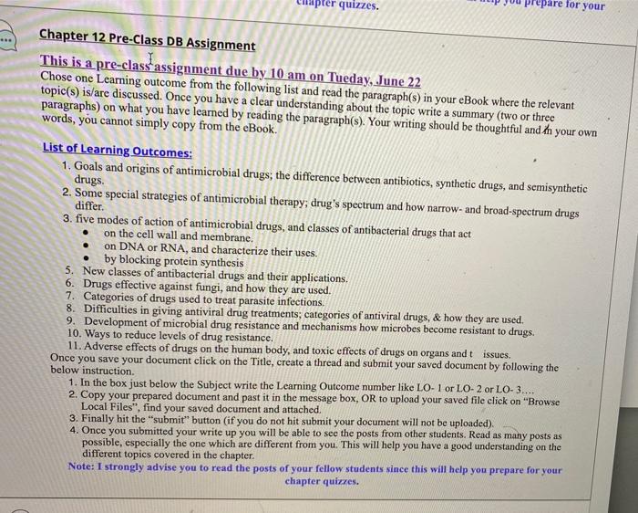 Solved aprer quizzes. prepare for your . Chapter 12 | Chegg.com