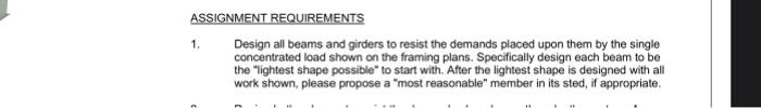 Solved ASSIGNMENT REQUIREMENTS 1. Design all beams and | Chegg.com