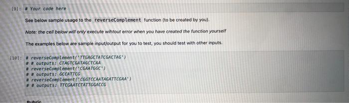 Solved The reverse complement of a nucleotide sequence (an | Chegg.com