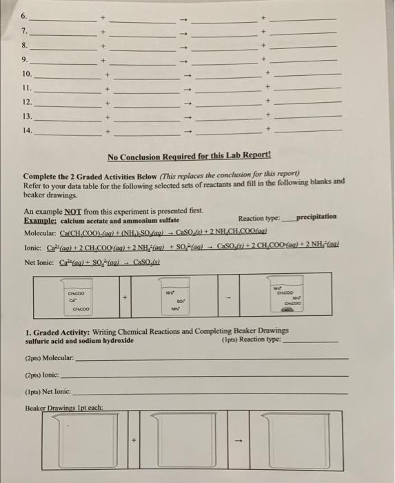 Solved Part III Double Replacement/Precipitation Reaction | Chegg.com