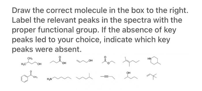 Solved Draw the correct molecule in the box to the right. | Chegg.com