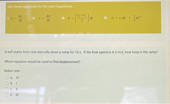 Solved Use these equations for the next 3 questions. 1. | Chegg.com