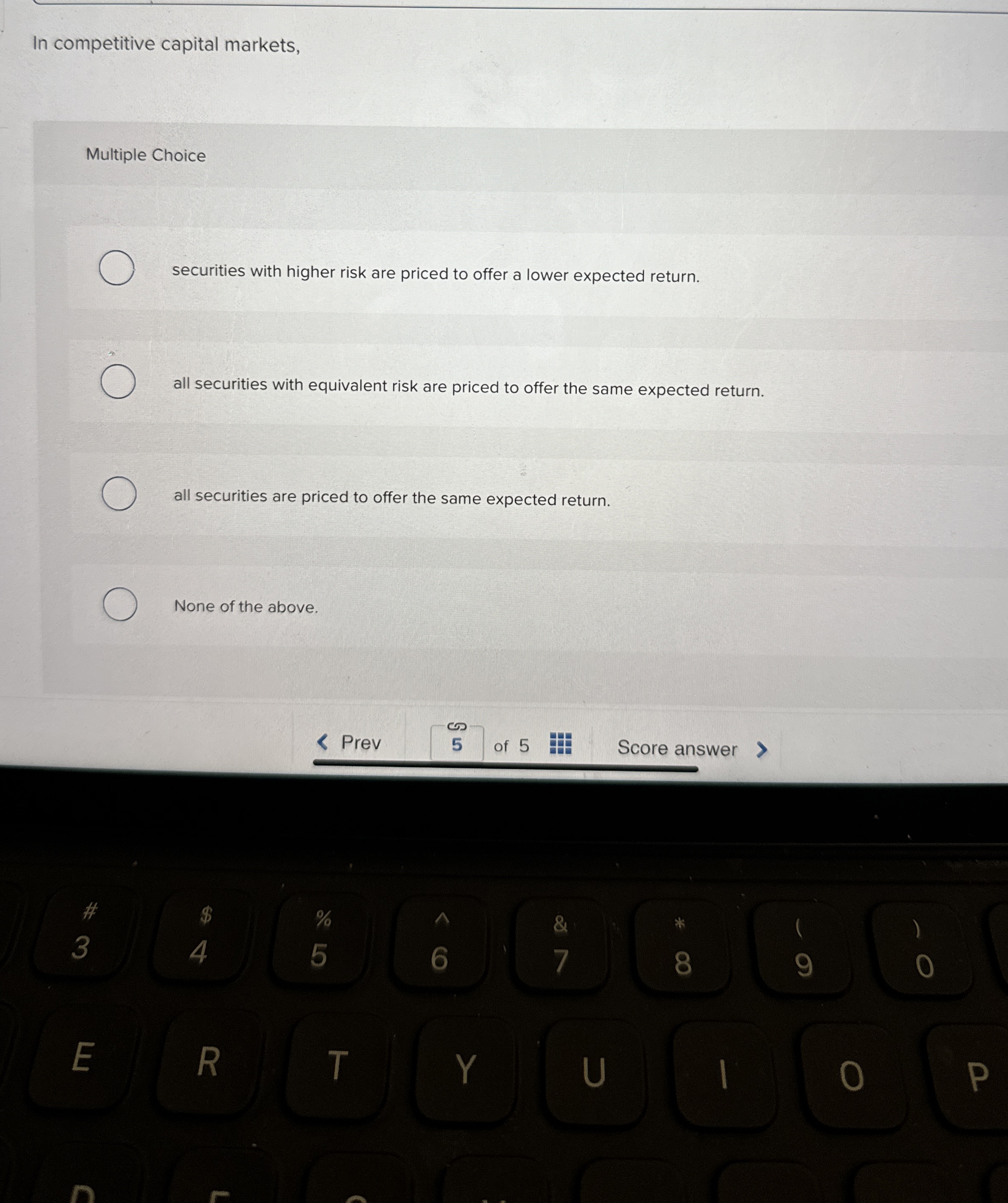 Solved In competitive capital markets,Multiple | Chegg.com