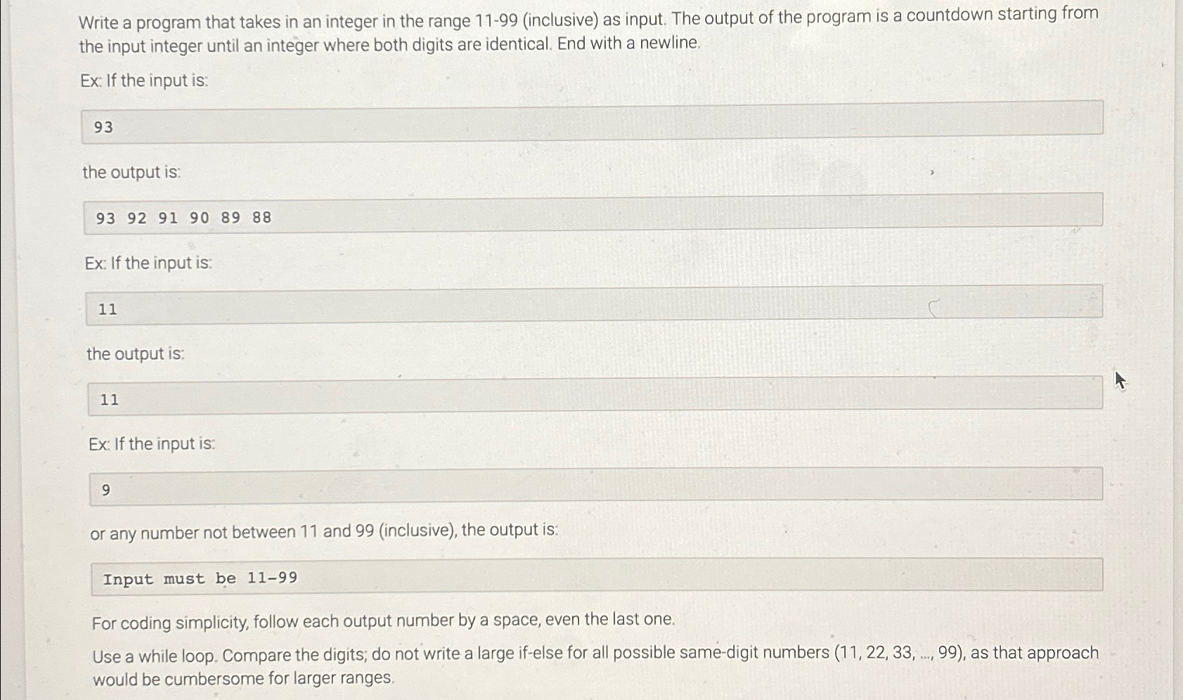 Solved Write a program in C that takes in an integer in the | Chegg.com