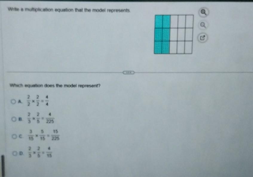 Write a multipication equation that the model | Chegg.com