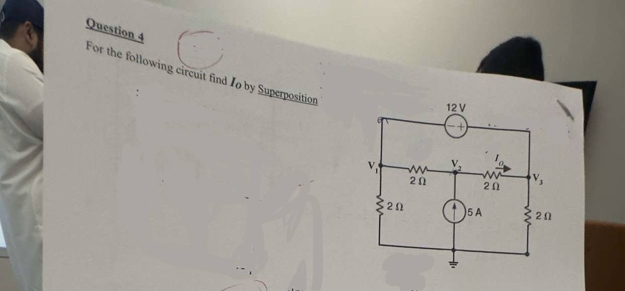 Solved Question 4For the following circuit find IO ﻿by | Chegg.com