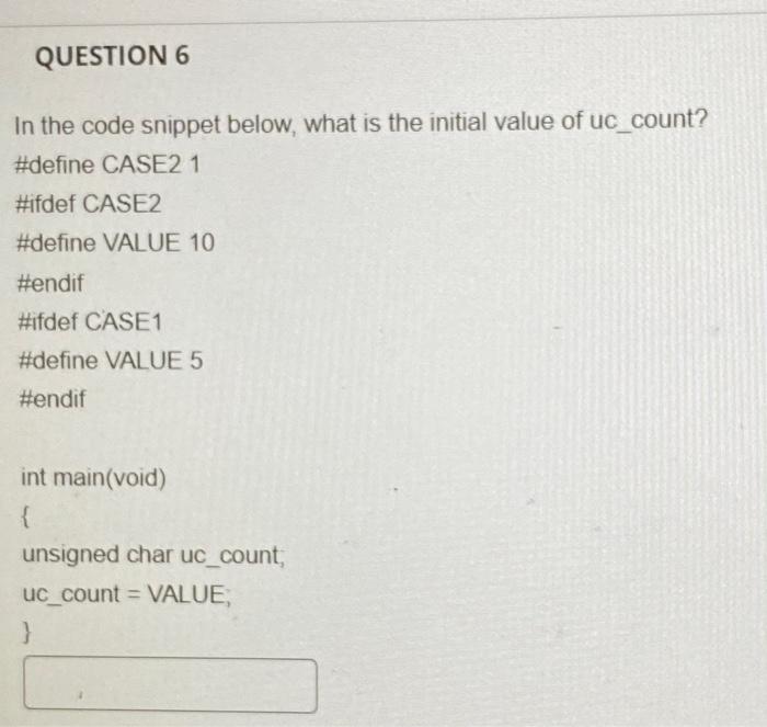 Solved In the code snippet below, what is the initial value | Chegg.com