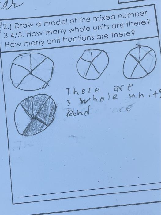 Solved 2.) Draw a model of the mixed number 3 4/5. How many | Chegg.com