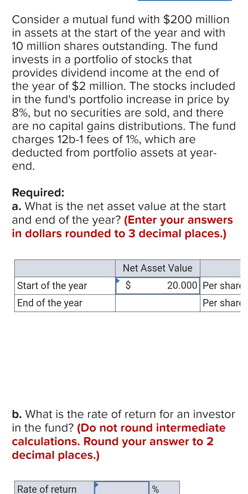 Solved Consider a mutual fund with $200 ﻿million in assets | Chegg.com
