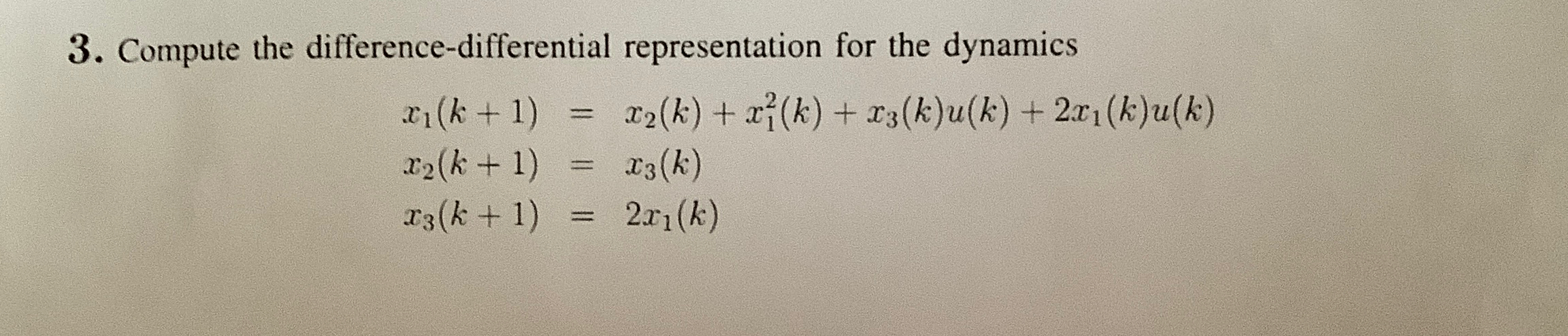Solved Compute the difference-differential representation | Chegg.com