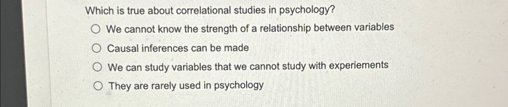 Solved Which is true about correlational studies in | Chegg.com