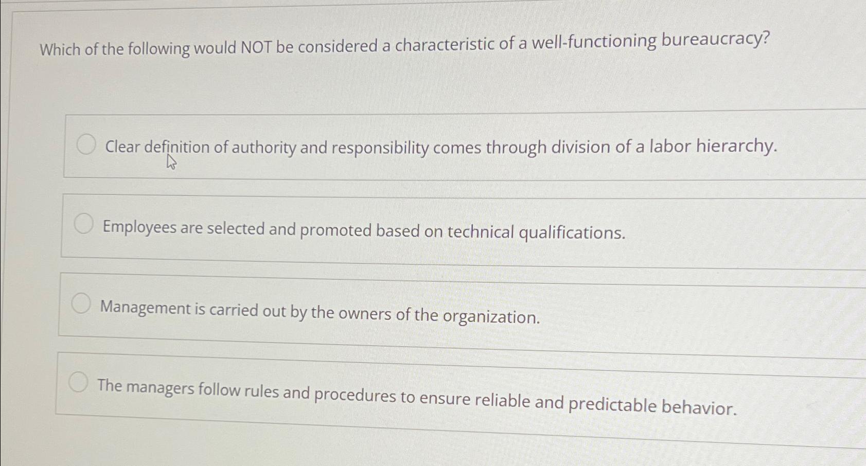 Solved Which of the following would NOT be considered a | Chegg.com