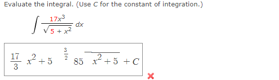 Solved Evaluate the integral. (Use C ﻿for the constant of | Chegg.com