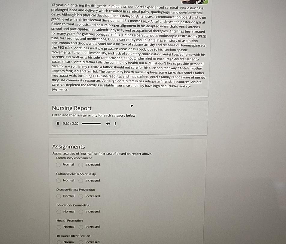 Solved 13.year-old entering the 6 ﻿th grade in middle | Chegg.com