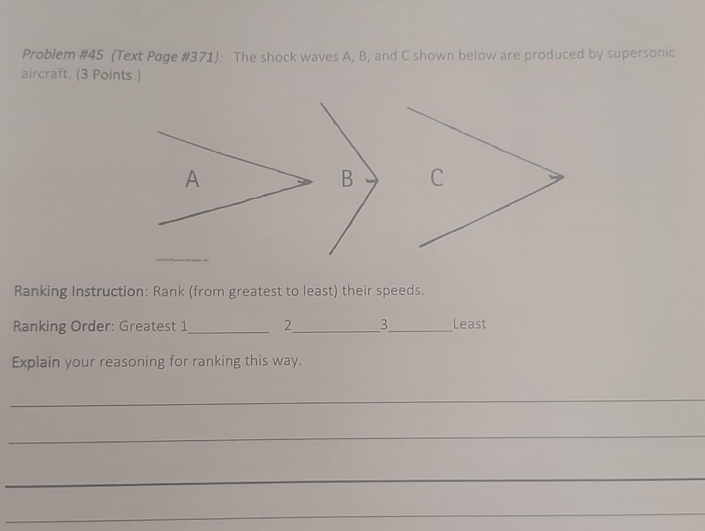 Solved Problem $45 (Text Page $371 ): The shock waves A, B, | Chegg.com