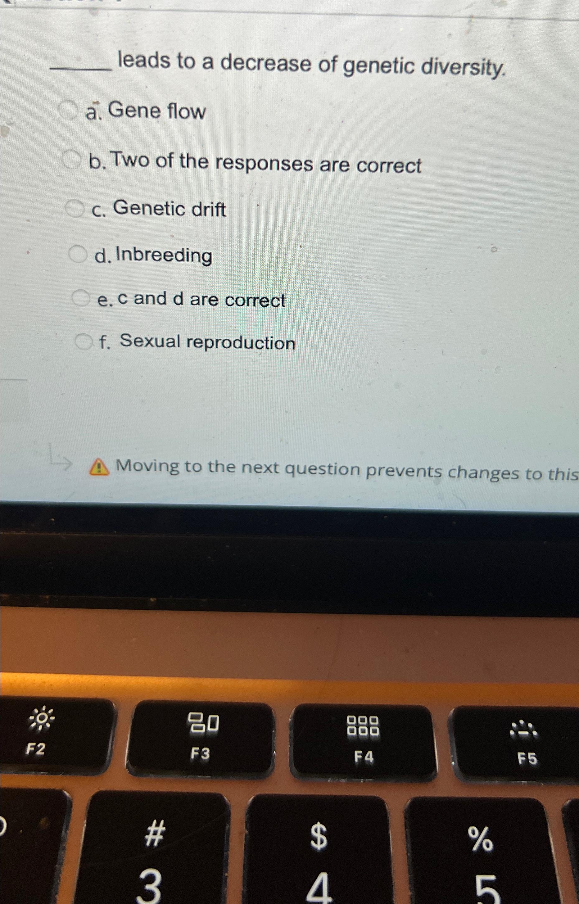 Solved leads to a decrease of genetic diversity.ä. ﻿Gene | Chegg.com