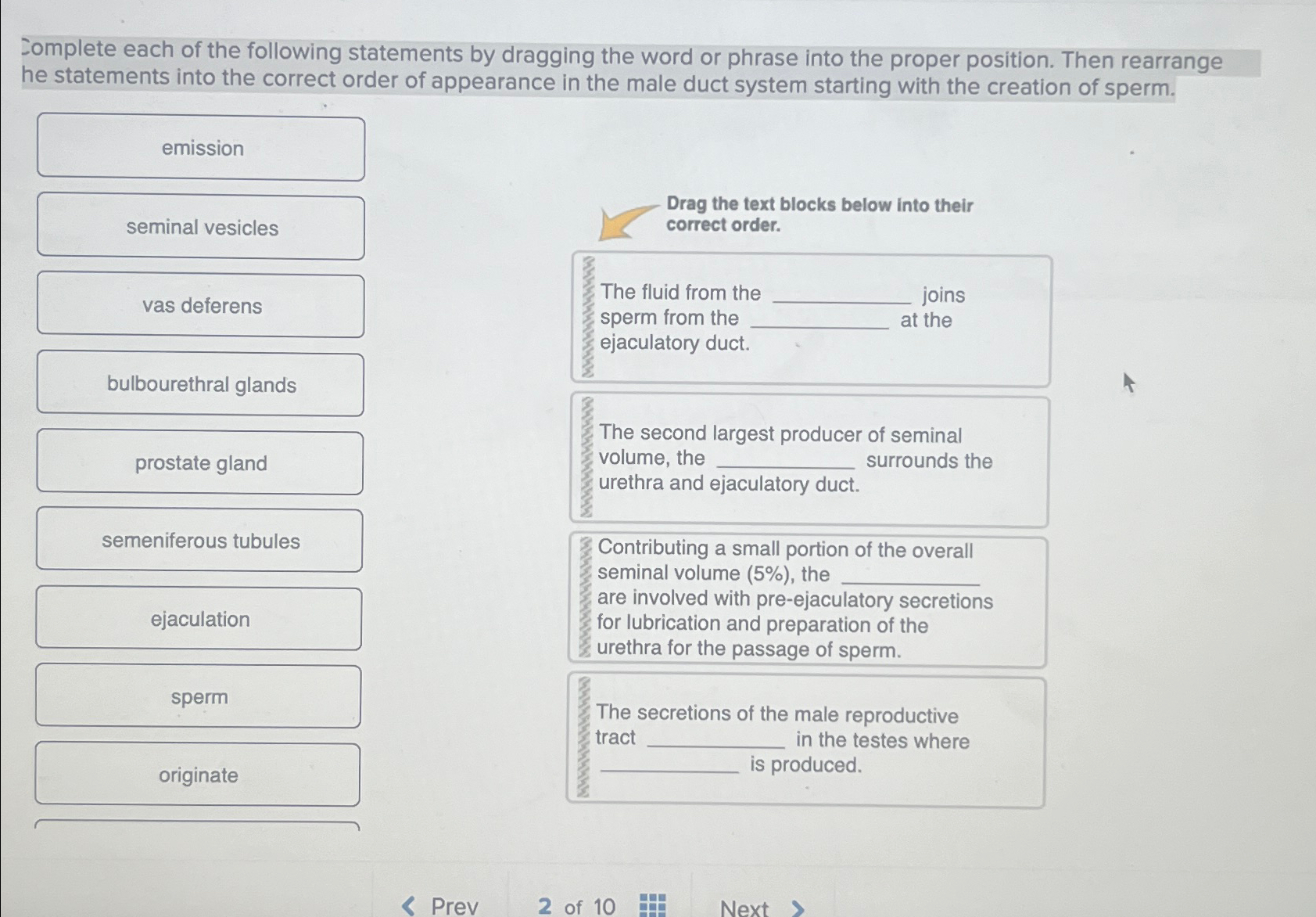 Solved Jomplete each of the following statements by dragging | Chegg.com