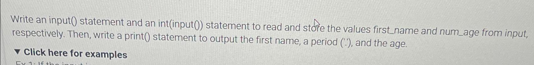 Solved Write An Input ﻿statement And An Intinput0 1540