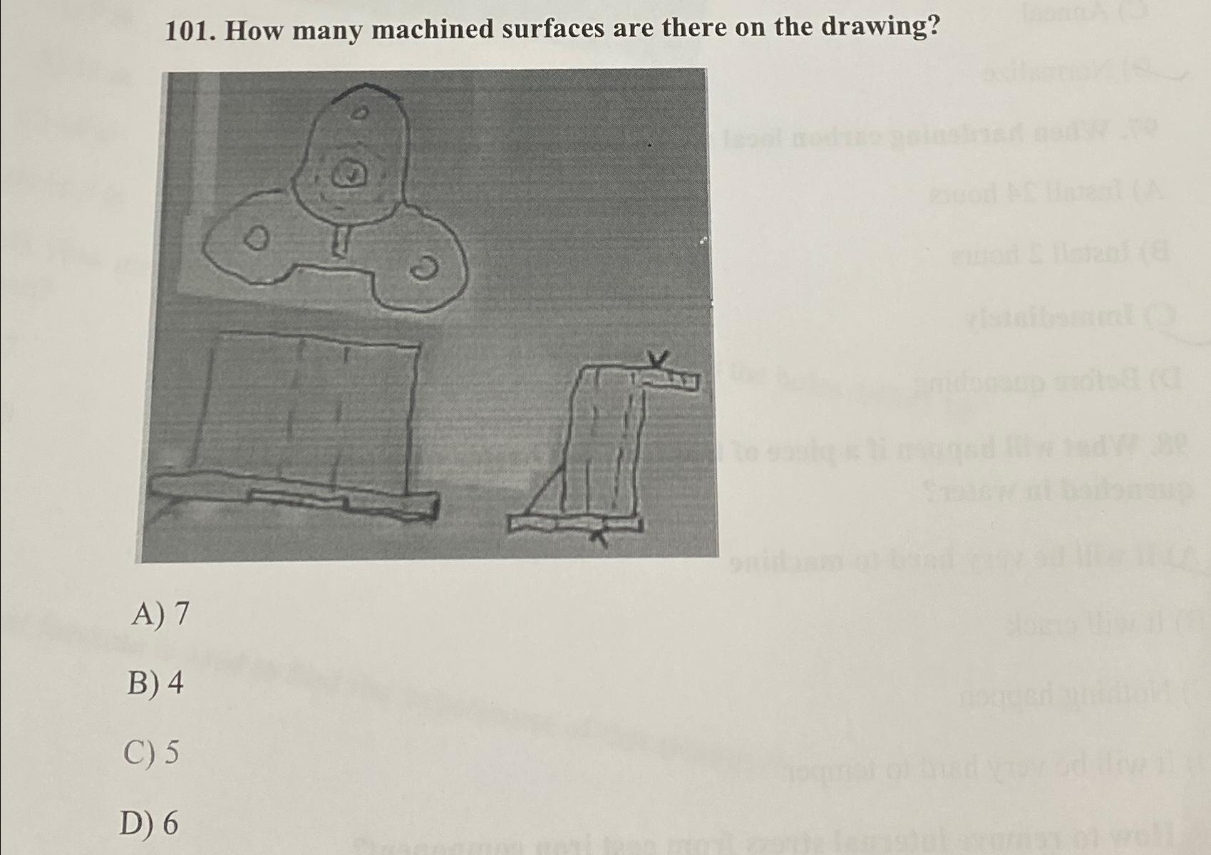 Solved How many machined surfaces are there on the | Chegg.com