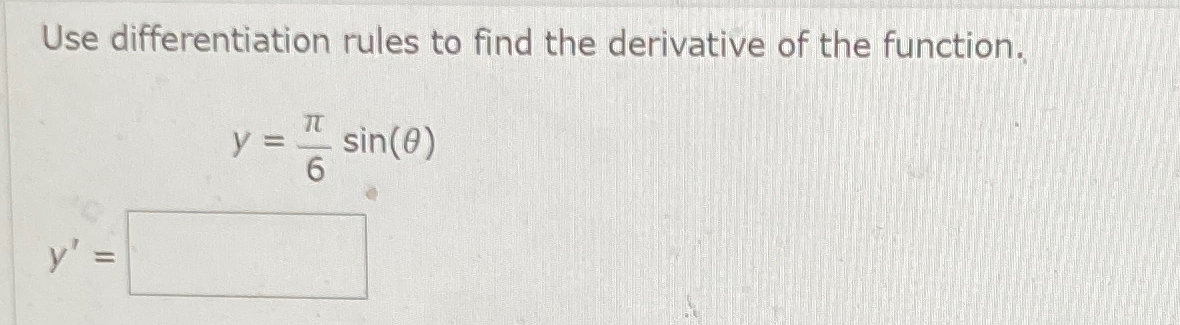 Solved Use differentiation rules to find the derivative of | Chegg.com