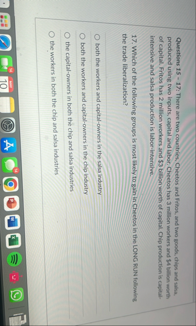 Solved Questions 15-17: There are two countries, Cheetos and | Chegg.com