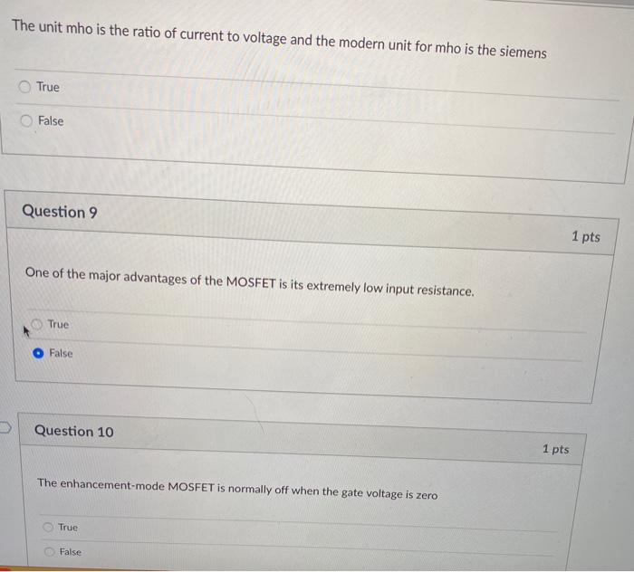 Solved The unit mho is the ratio of current to voltage and | Chegg.com