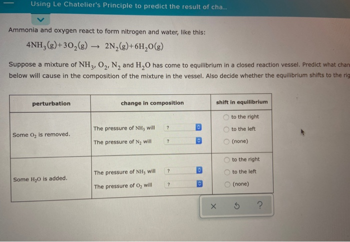 Solved Using Le Chatelier's Principle to predict the result | Chegg.com