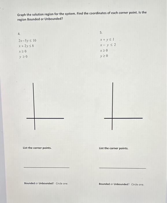 Solved Graph the solution region for the system. Find the | Chegg.com