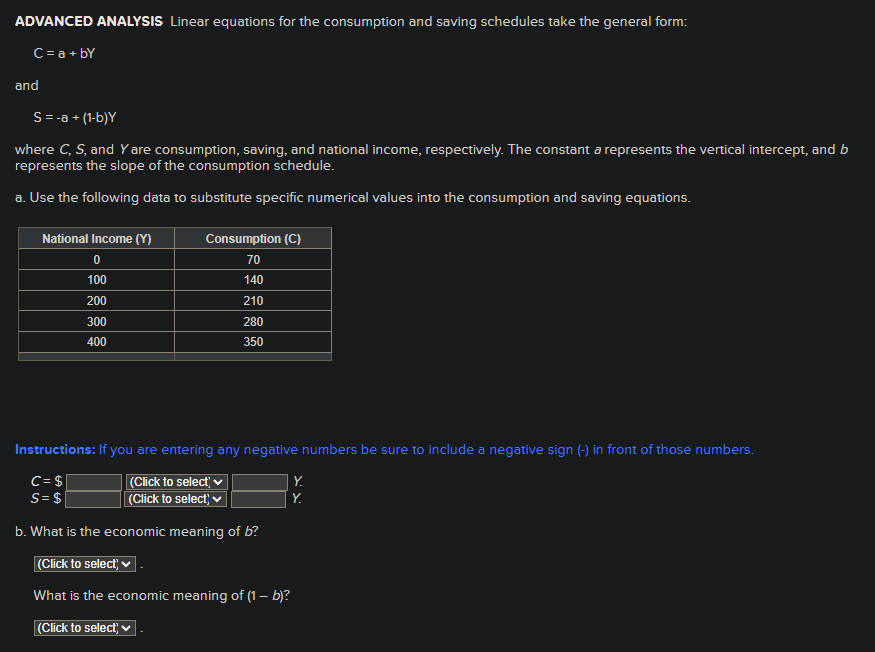 Solved ADVANCED ANALYSIS Linear equations for the | Chegg.com