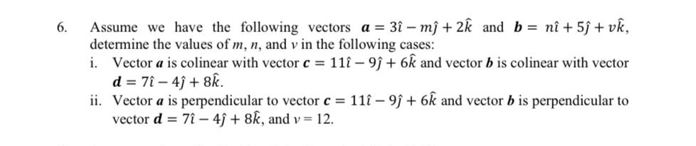 Solved Assume we have the following vectors | Chegg.com