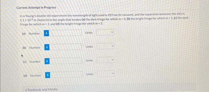 Solved In a Young's double-slit experiment the wavelength of | Chegg.com