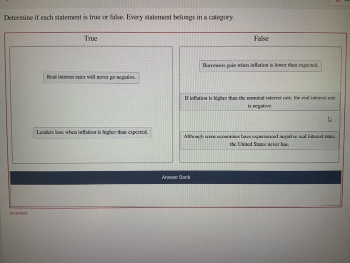 Solved Determine if each statement is true or false. Every | Chegg.com