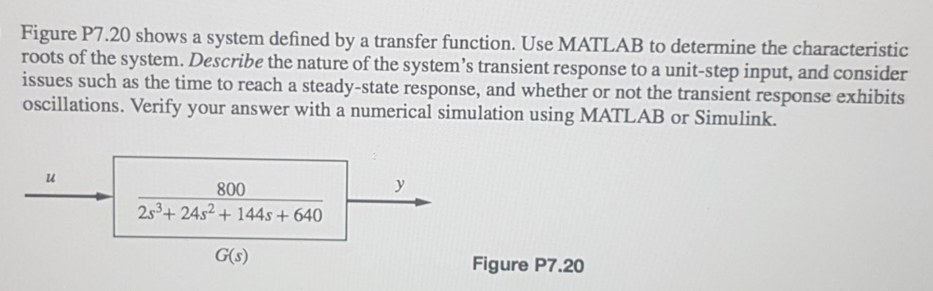 Solved Figure P7.20 shows a system defined by a transfer | Chegg.com