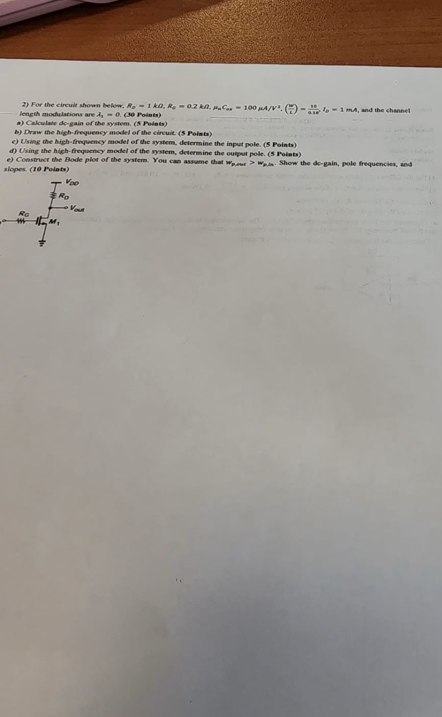 Solved For the circuit shown below, | Chegg.com