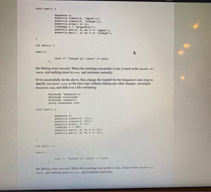 Solved Sequence of strings (an abstract data type) | Chegg.com