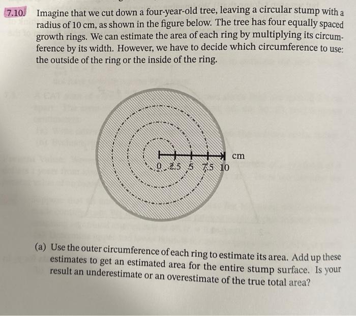 Solved 0. Imagine that we cut down a four-year-old tree, | Chegg.com