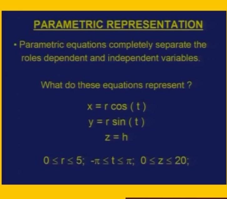 Solved PARAMETRIC REPRESENTATION - Parametric equations | Chegg.com