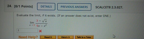 Solved 24. [0/1 Points] DETAILS PREVIOUS ANSWERS SCALCET8 | Chegg.com