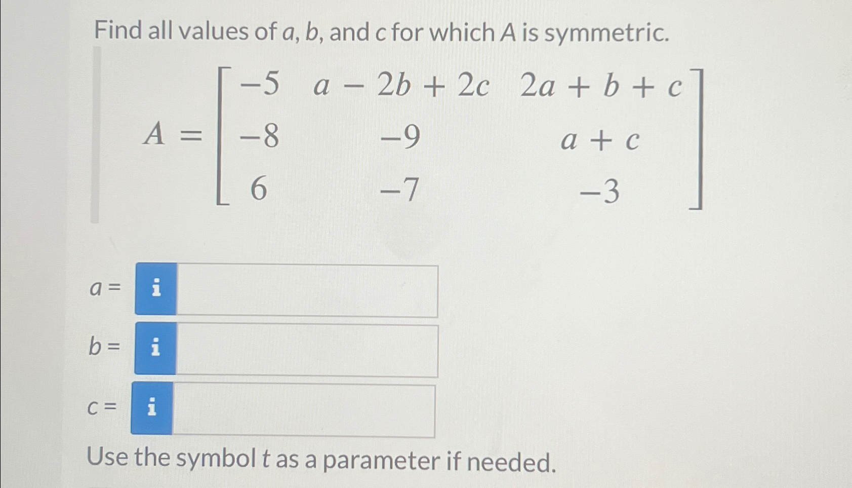 Find All Values Of Ab ﻿and C ﻿for Which A ﻿is 