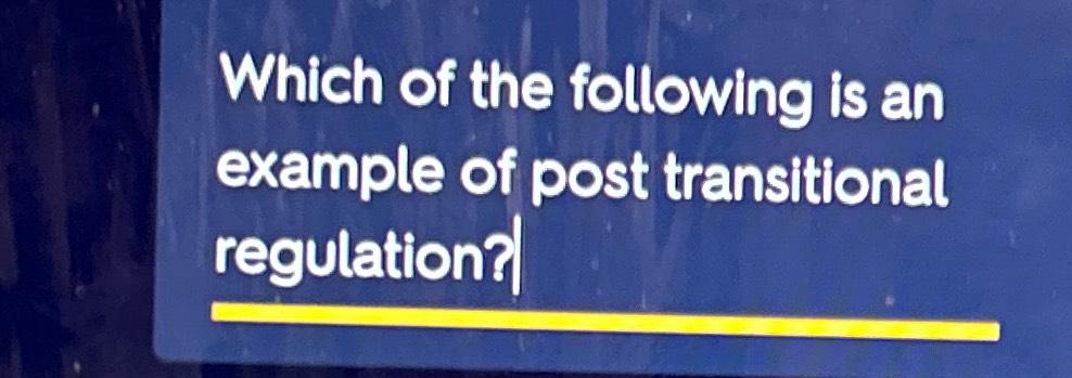 Solved Which of the following is an example of post | Chegg.com