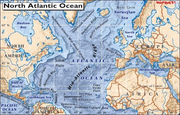 Solved North Atlantic Ocean | Chegg.com