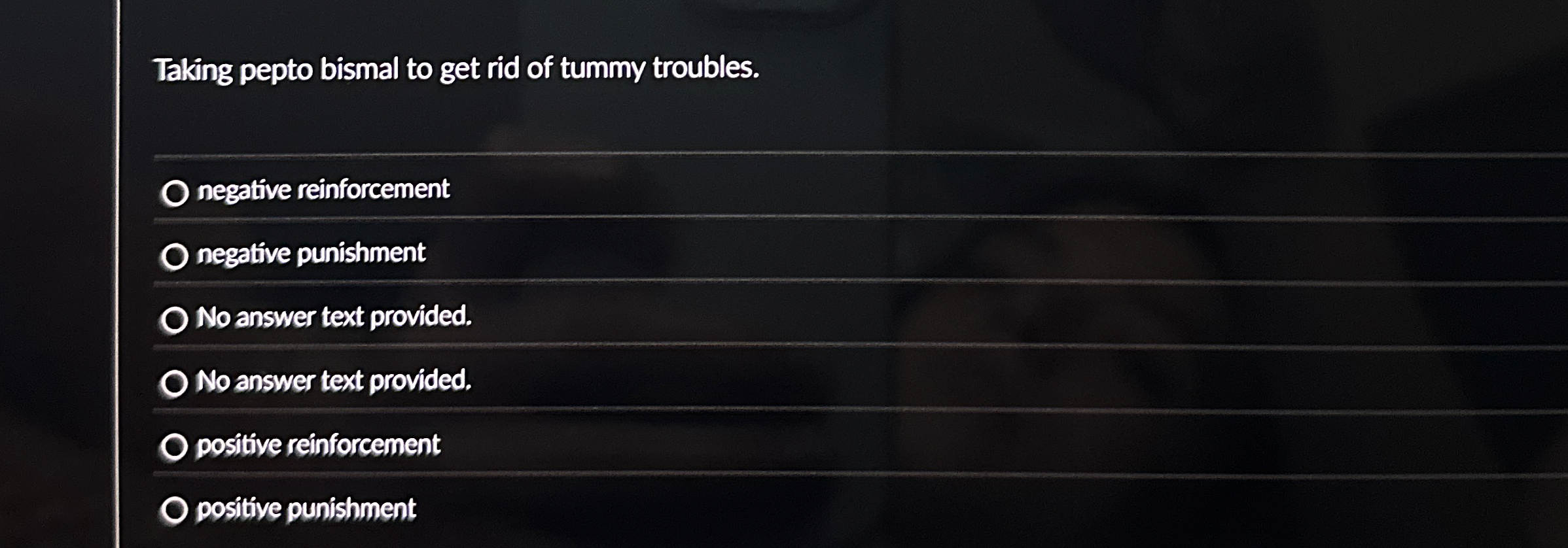 Solved Taking pepto bismal to get rid of tummy | Chegg.com