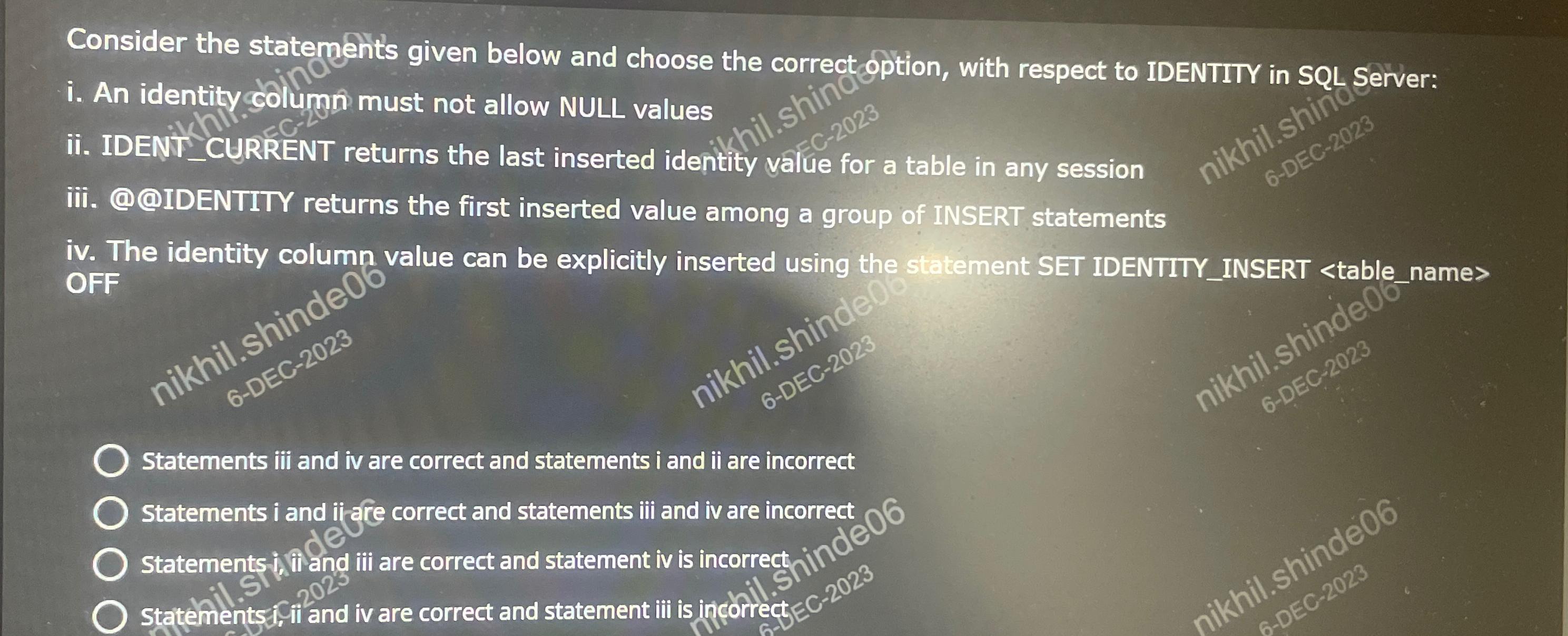 Solved Consider the statements given below and choose the | Chegg.com